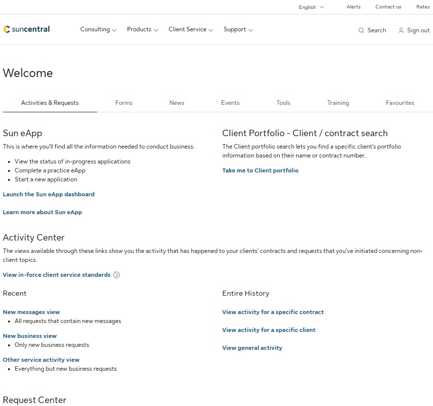 Suncentral secure homepage overview | Suncentral